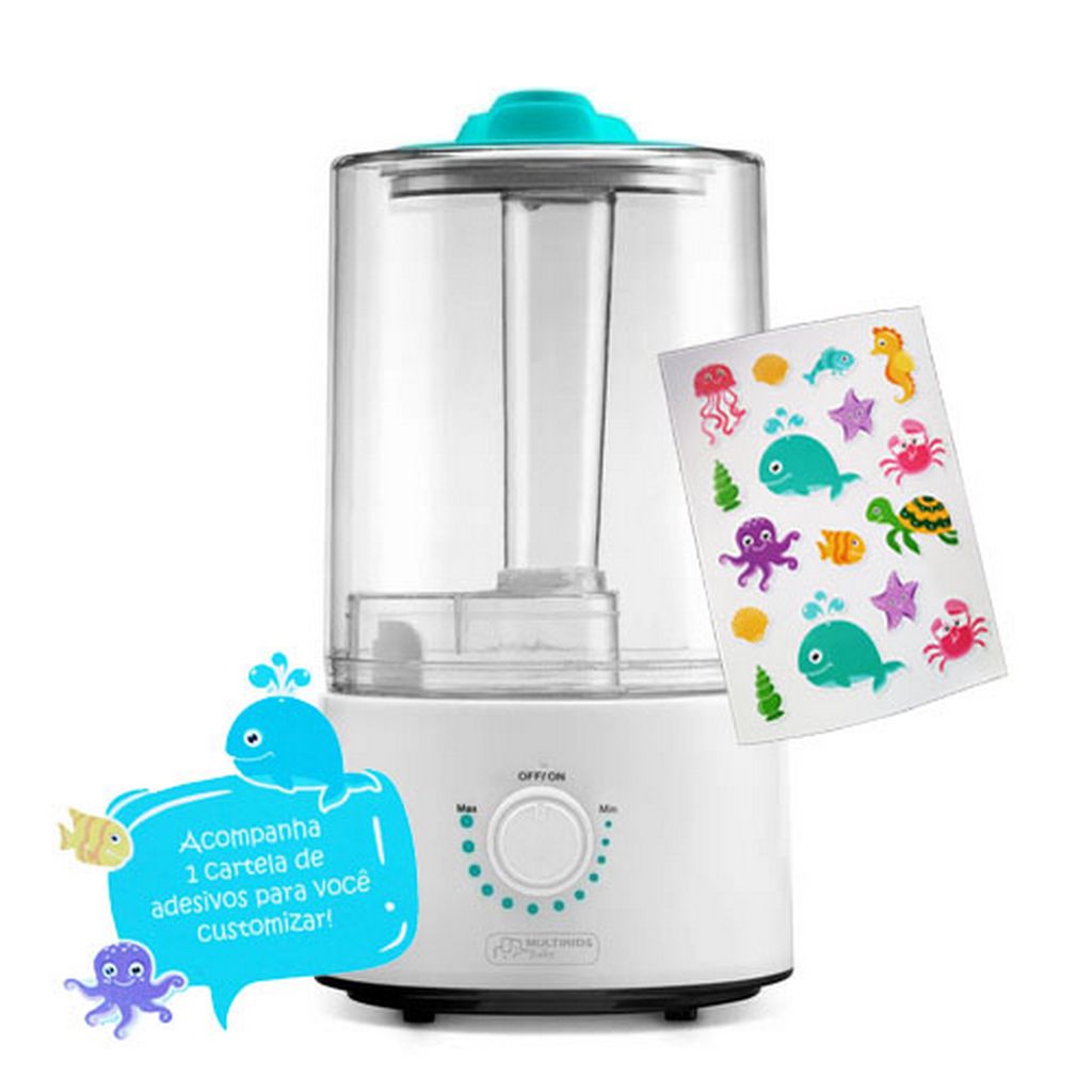 UMIDIFICADOR AROMATIZADOR DE AR ULTRASSÔNICO DUPLA SAÍDA MULTIKIDS BABY ...